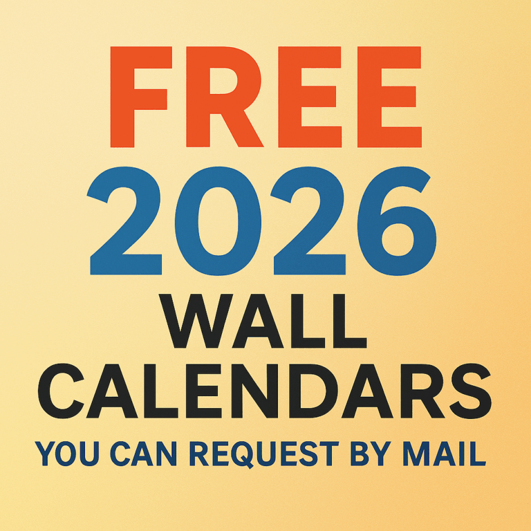 Free 2026 Wall Calendars You Can Request by Mail - Freebie Mom