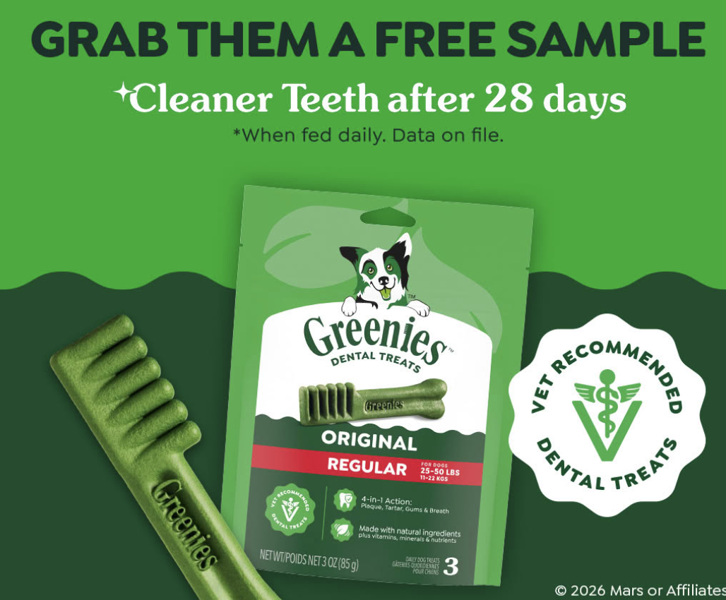 FREE Greenies™ Vet-Recommended Dental Treats for Dogs (Limited Offer ...