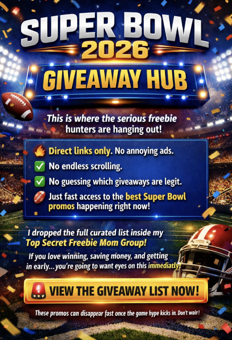 Super Bowl 2026 Giveaway List - Freebie Mom