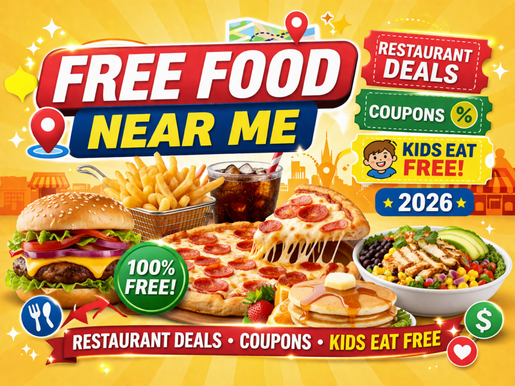 Free Food Near Me 2026 | Restaurant Deals, Coupons & Kids Eat Free