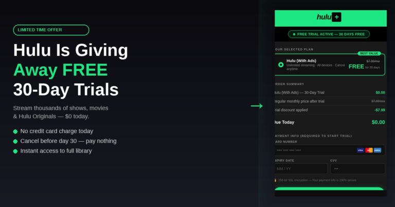 Hulu Is Offering a Free 30-Day Trial Right Now — Here’s How to Claim It ...