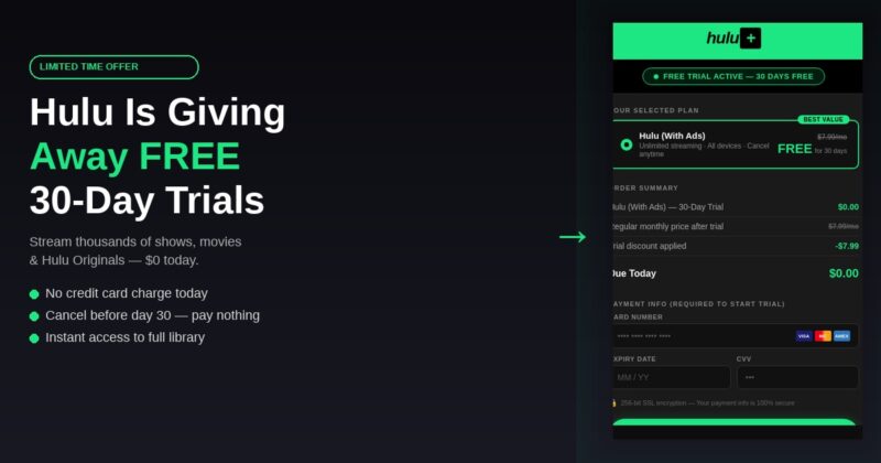 Hulu Is Offering a Free 30-Day Trial Right Now — Here’s How to Claim It ...